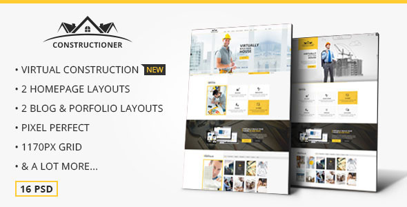 Constructioner - Modern Construction PSD Template by ExproStudio | ThemeForest